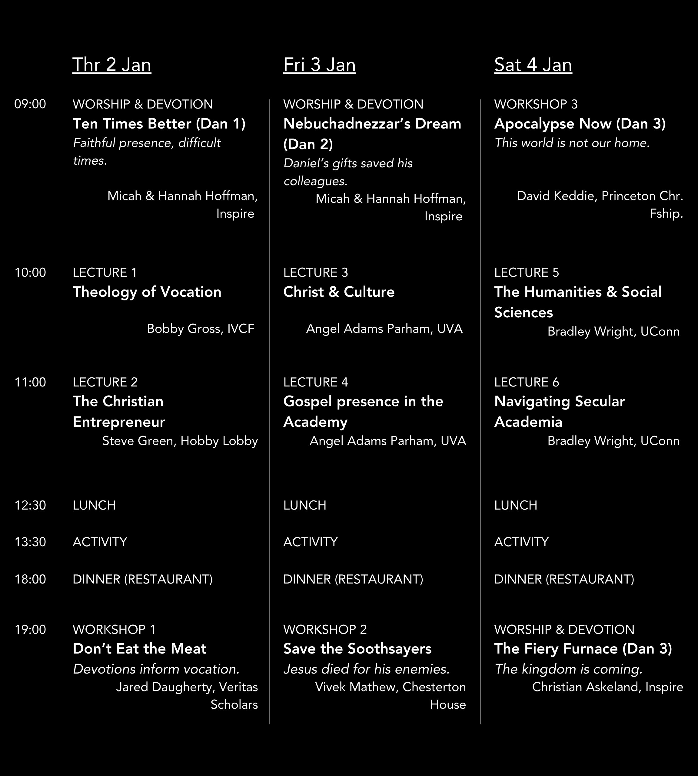 Wed 1 Jan (1) | Inspire